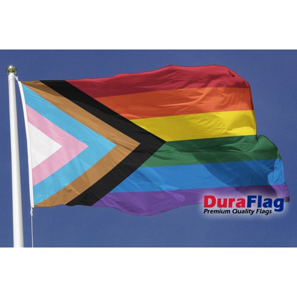 Progress pride DuraFlag® Pride flagg 50x30 cm – Regnbueshop